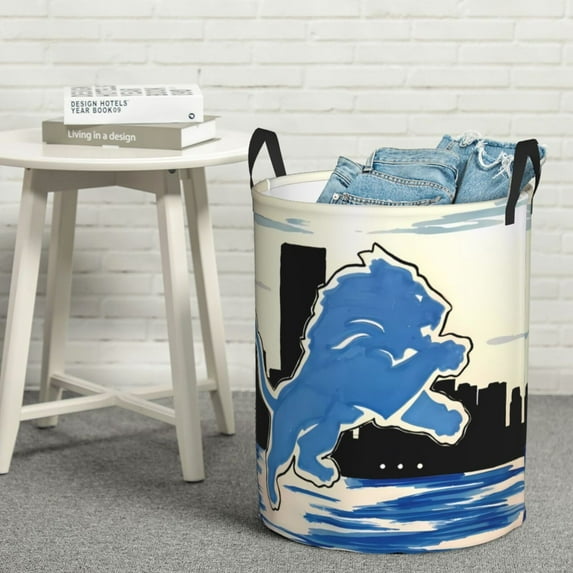 Detroit Team Print Circular Hamper Basket,Storage Basket,Round Laundry ...
