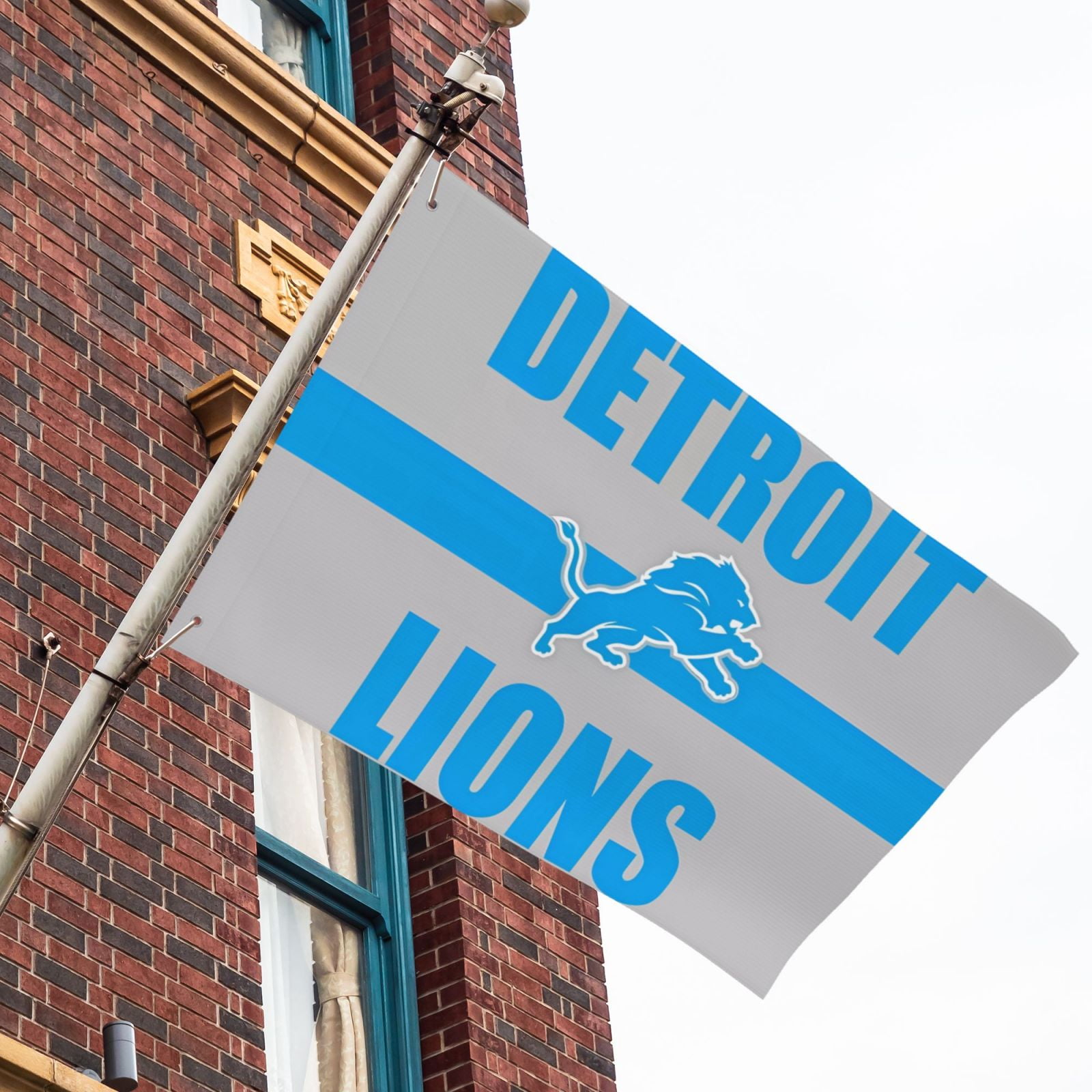 Detroit Three Layer personalized Double Sided Flag Football Fans ...