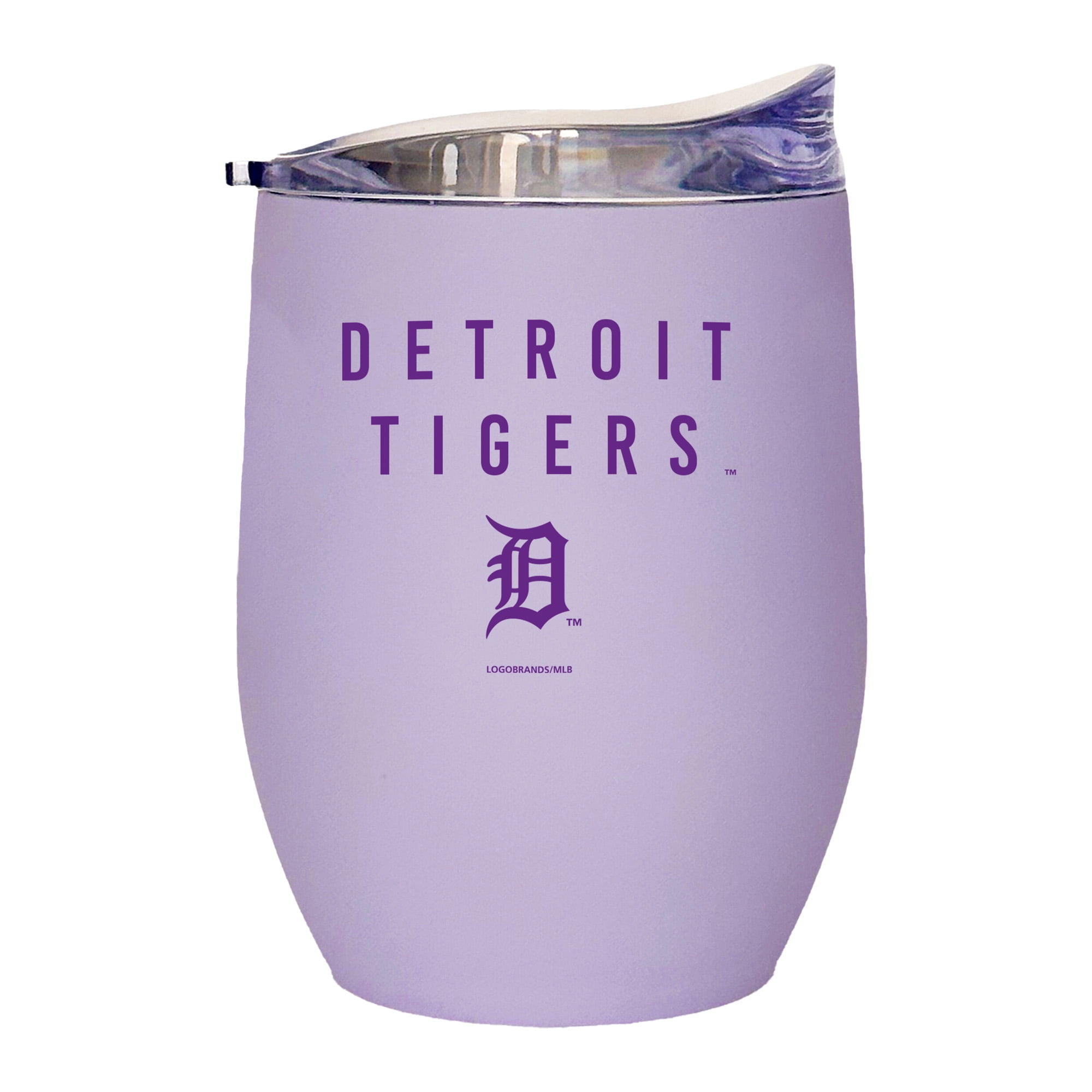 Detroit Tigers 16oz. Lavender Soft Touch Curved Tumbler - Walmart.com