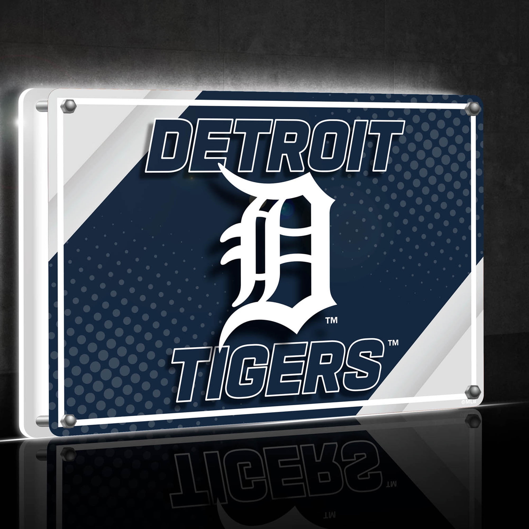 Detroit Tigers LED Rectangle Tabletop Sign - Walmart.com
