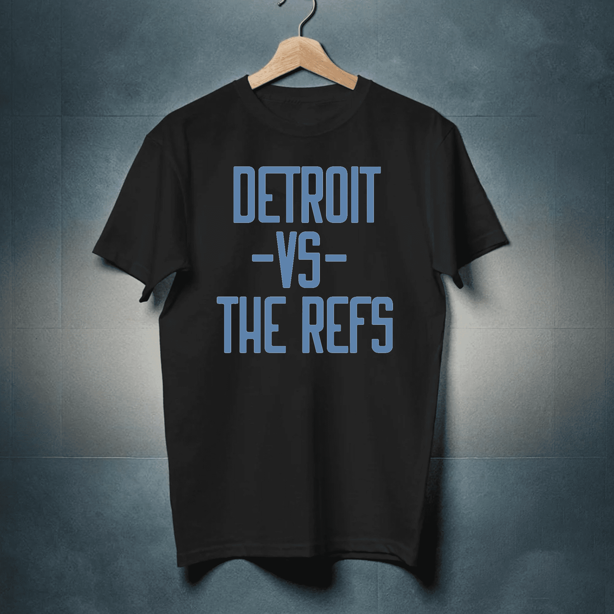 Detroit Vs The Refs Funny Sports Fan Joke Statement T-Shirt, for men ...