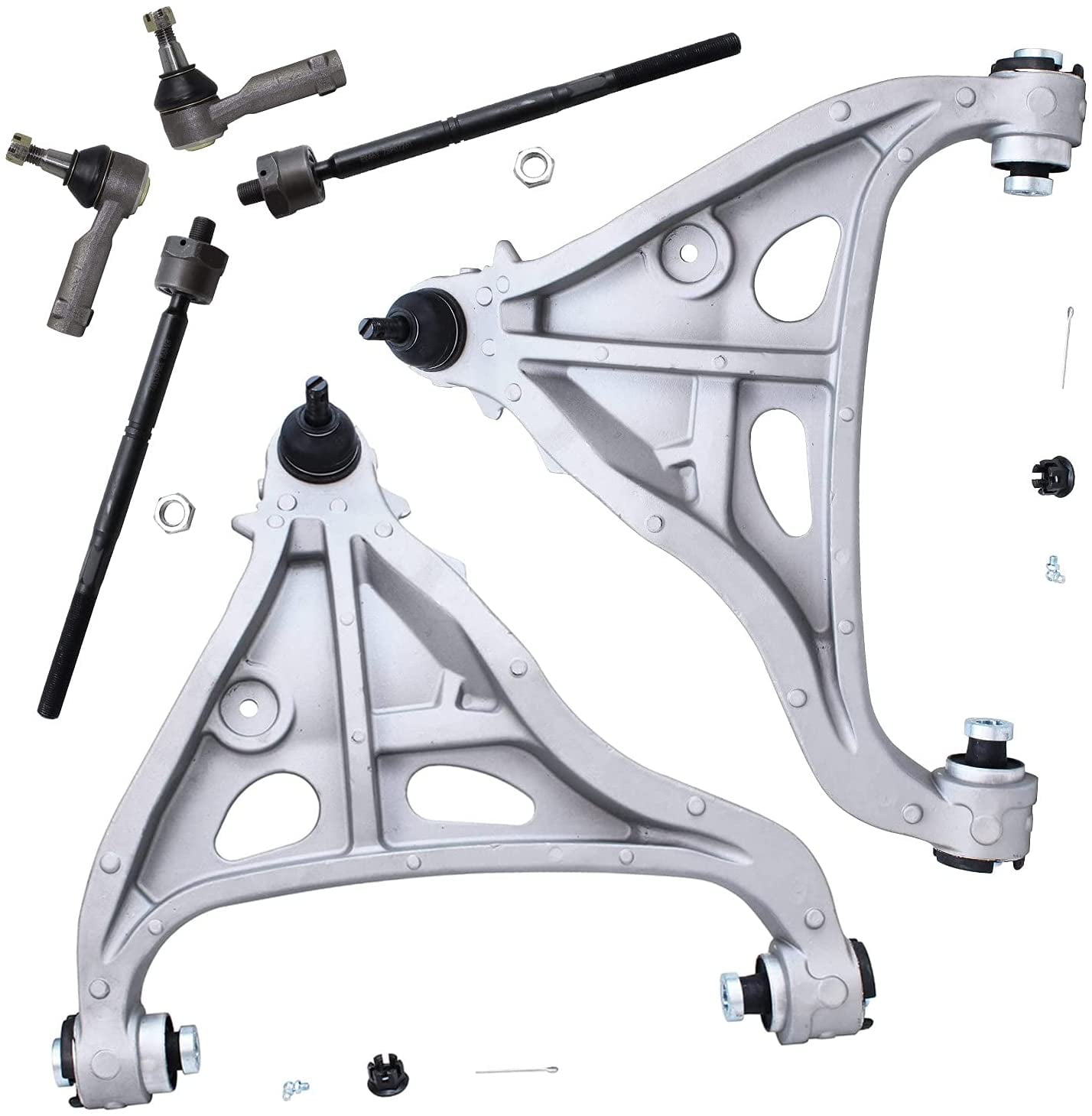 Detroitaxle - Front Lower Control Arms + Inner Outer Tie Rods ...