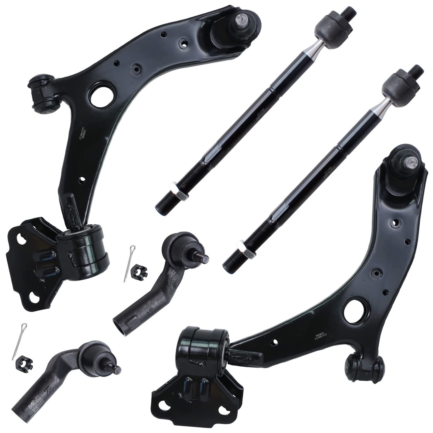 Detroitaxle - [Non Turbo] Front Lower Control Arms + Inner Outer Tie ...