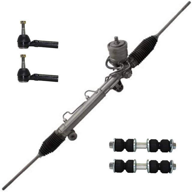 Detroitaxle - Power Steering Rack & Pinion + Front Outer Tie Rods ...