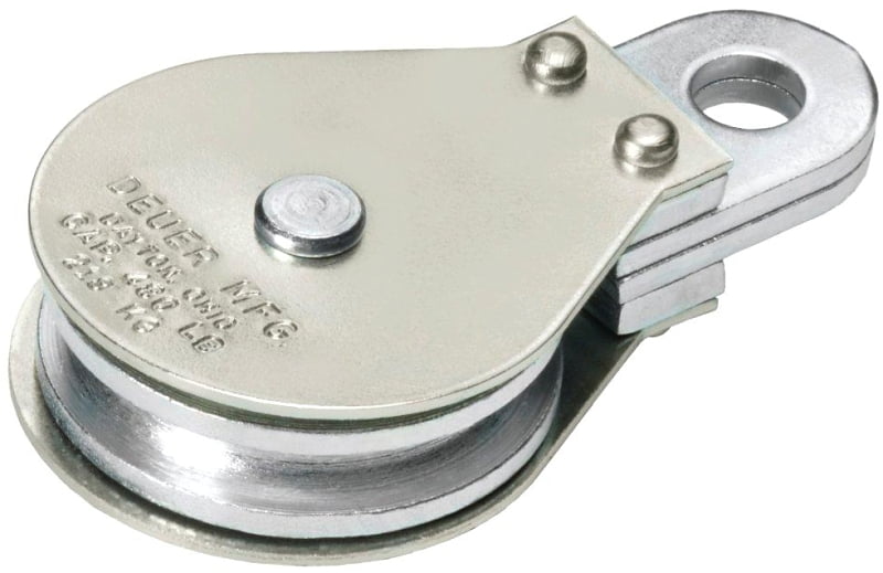 Deuer DB-20G Gable Block, 1/4 in Rope, 480 lb Working Load, 2 in Sheave ...