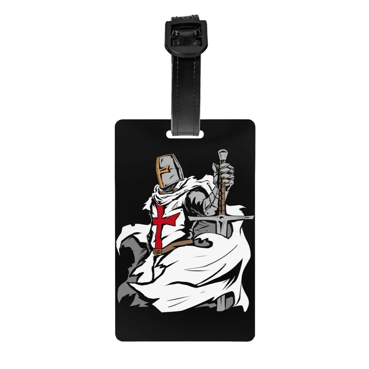 Deus Vult Crusader Cross In Marble Luggage Tags Custom Knights Baggage ...