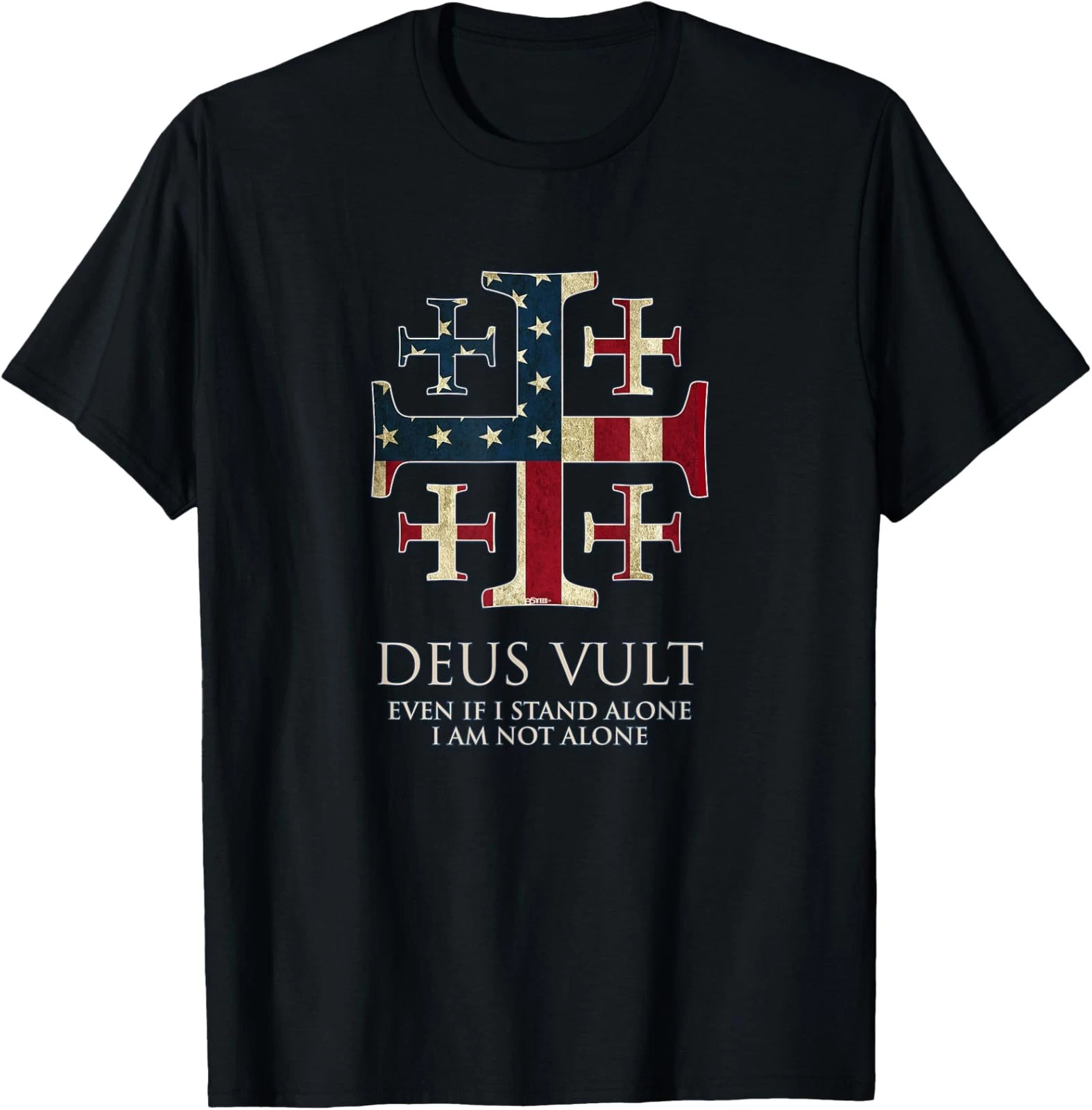 Deus Vult I Am Not Alone Isaiah 41 10 Cross Faith Graphic Unisex T ...