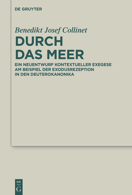 Deuterocanonical and Cognate Literature Durch das Meer, Book 55 ...