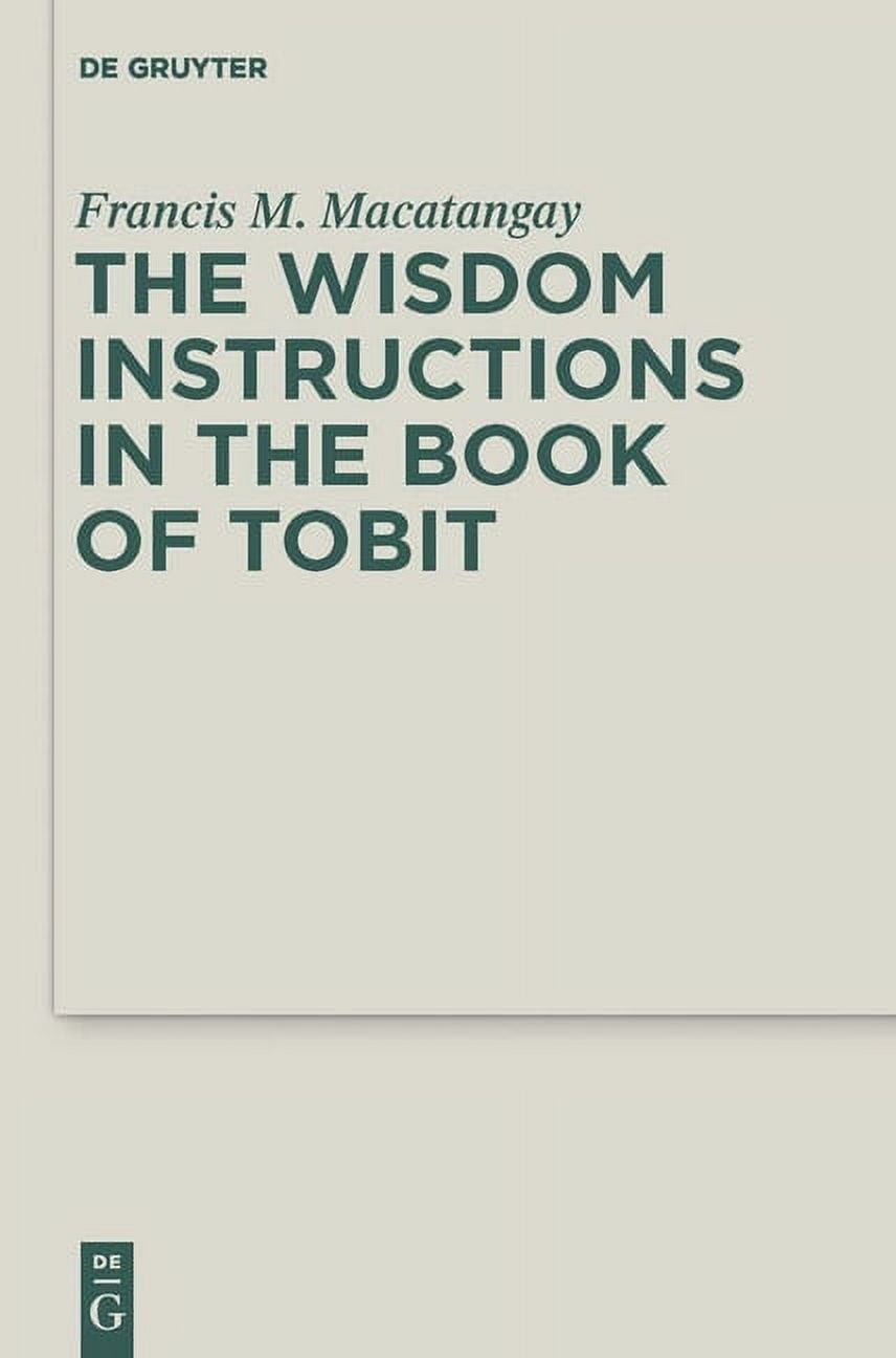 Deuterocanonical and Cognate Literature The Wisdom Instructions in the ...