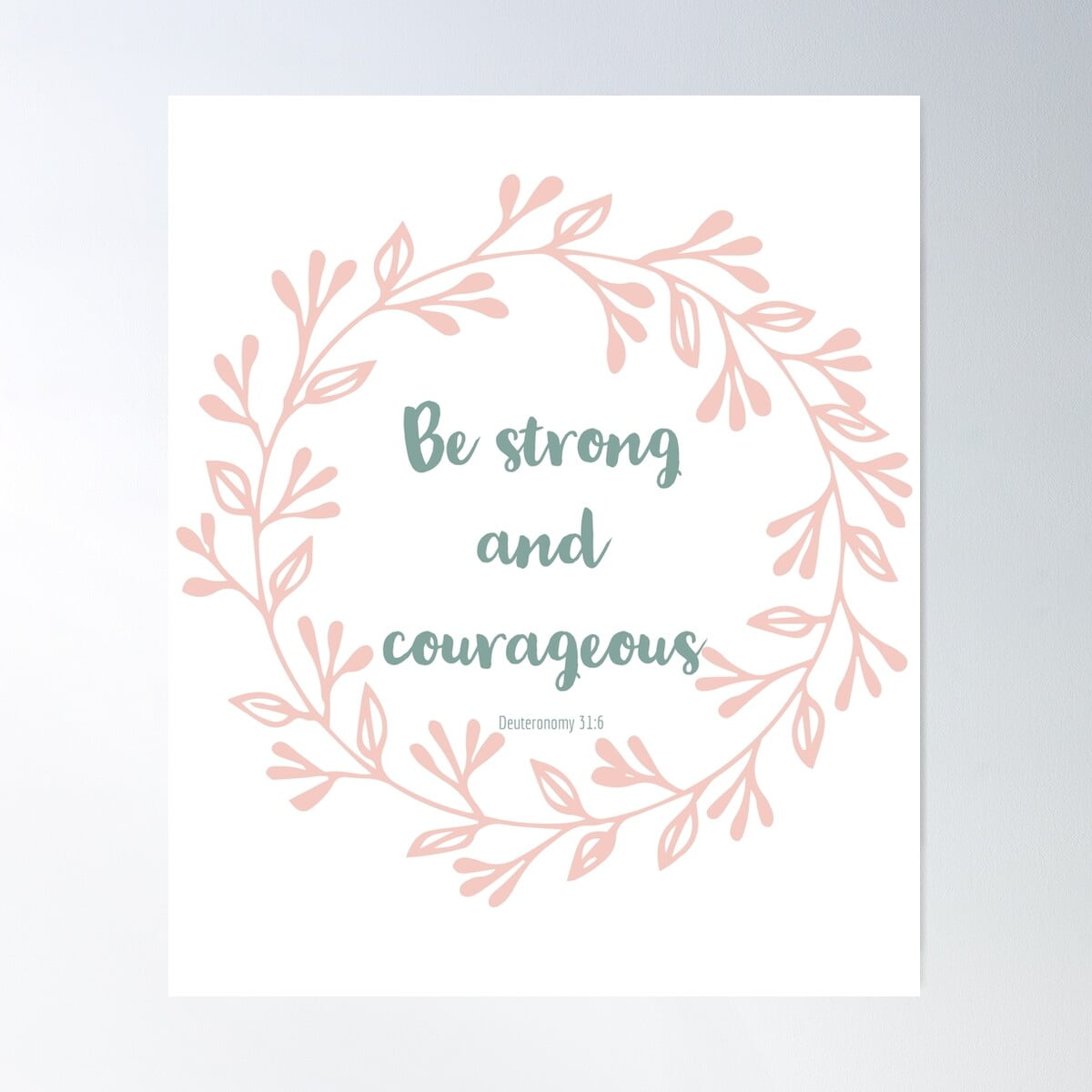 Deuteronomy 31:6 Bible Verse C2 Poster Wall Art, Modern Wall Decor For Living Room Bedroom ...