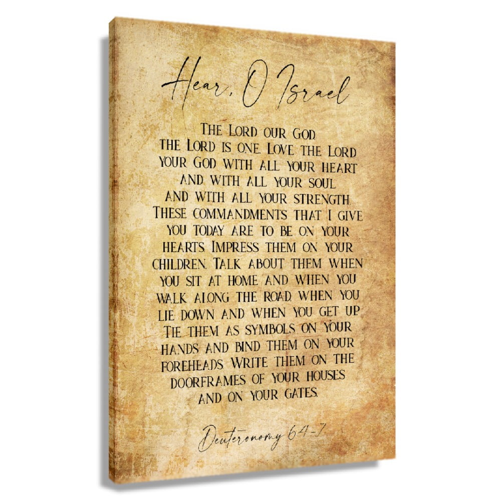 Deuteronomy 6 4-7 Bible Quote Wall Art Scripture Posters Poster Canvas ...
