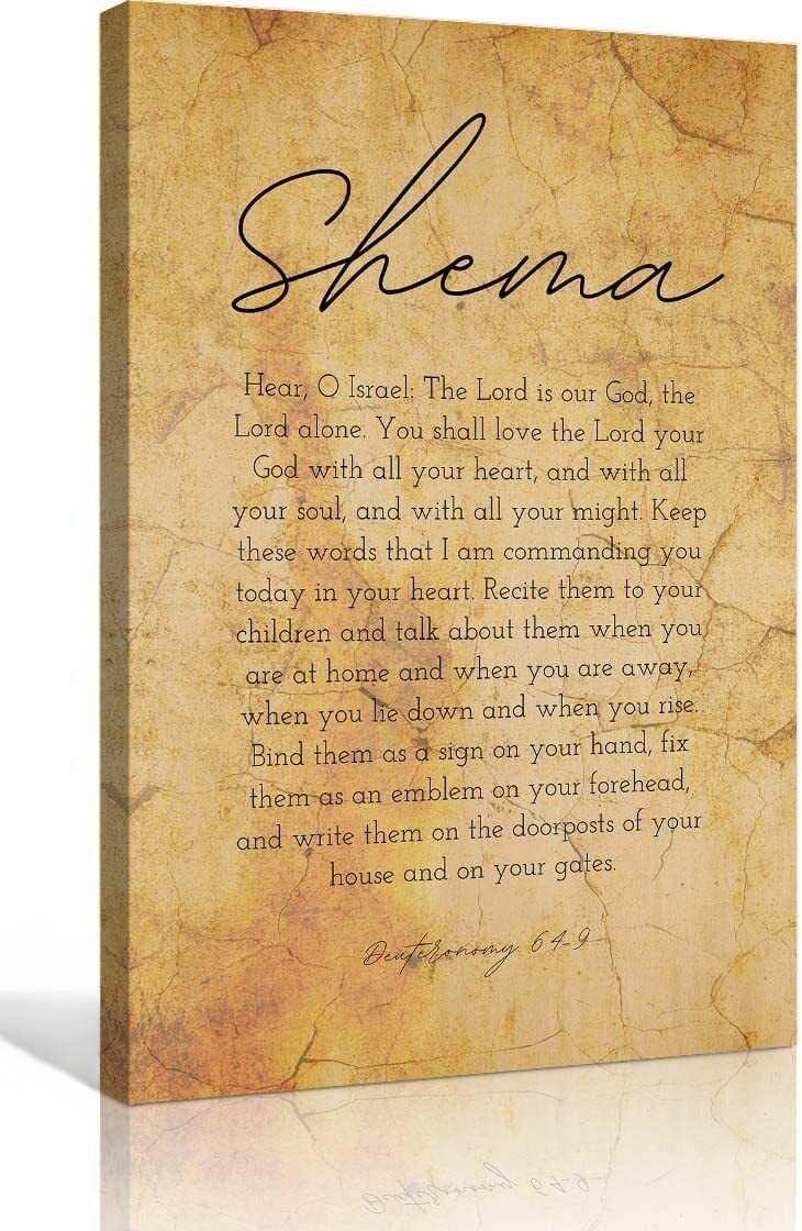 Deuteronomy 6 4-9 Shema Bible Verse Wall Art Bible Poster Kitchen ...