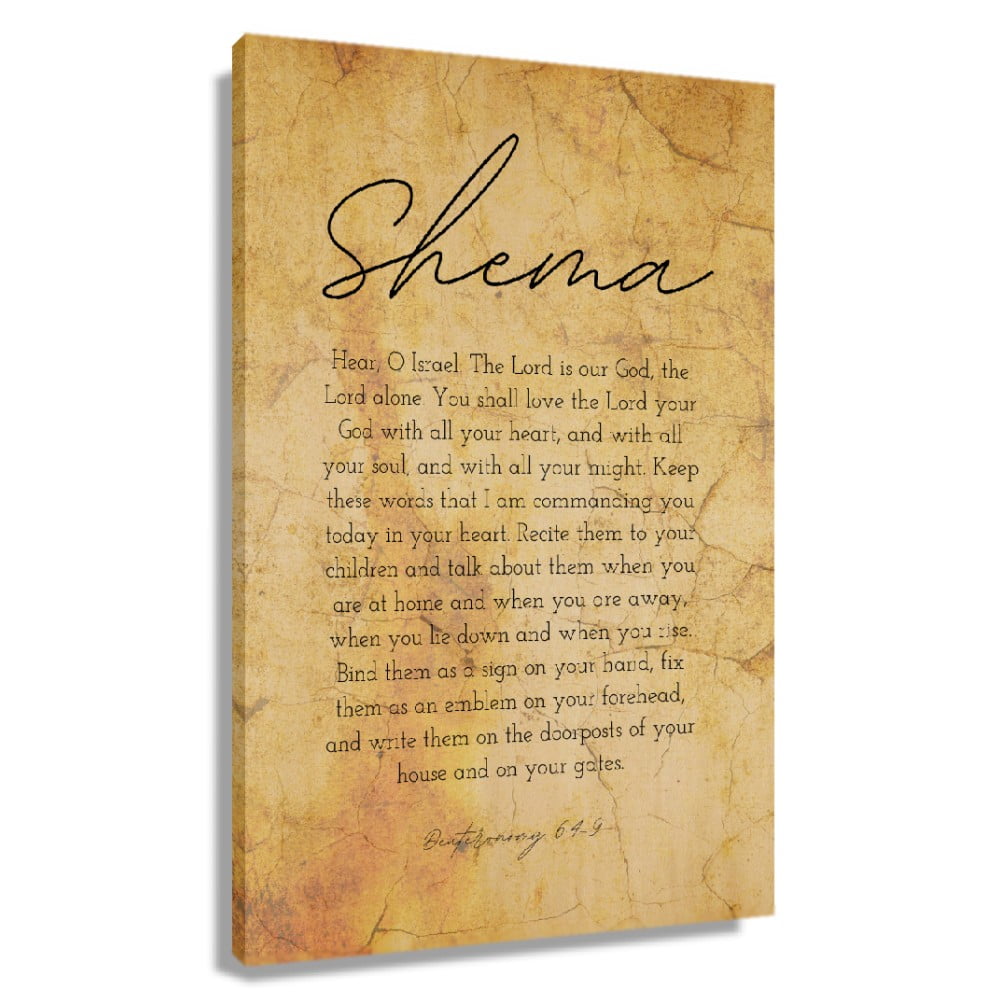 Deuteronomy 6 4-9 Shema Bible Verse Wall Art Vintage Posters For ...