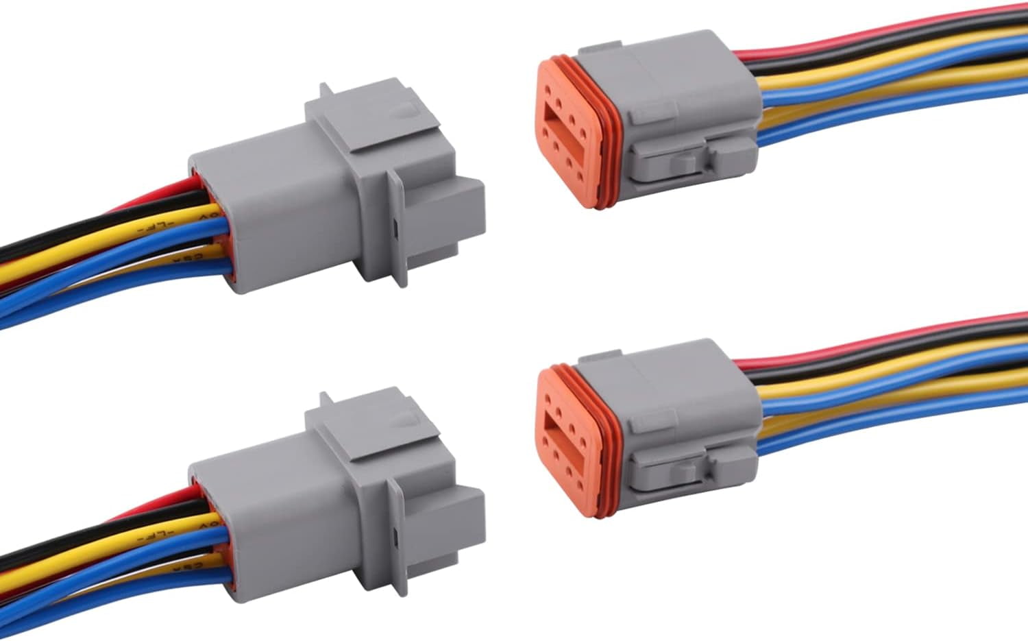 Deutsch DT 8 Pin Connector 2 Pack - Waterproof Male Female Plug Socket ...