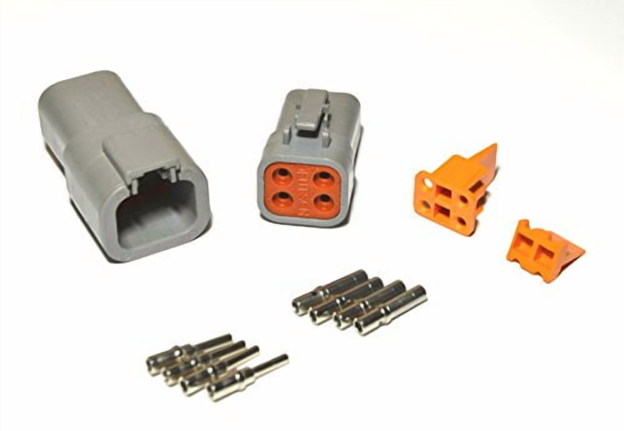 Deutsch DTP 4-Pin Connector Kit with 12-14 Gauge Solid Contacts (MADE ...