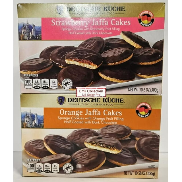 Deutsche Kuche German Orange and Strawberry Jaffa Cakes 10.6oz 300g (2 ...