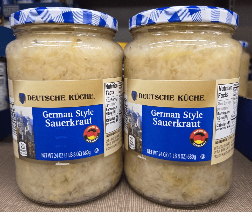 Deutsche Kuche German Style Sauerkraut 24oz 680g (2 Jars) - Walmart.com