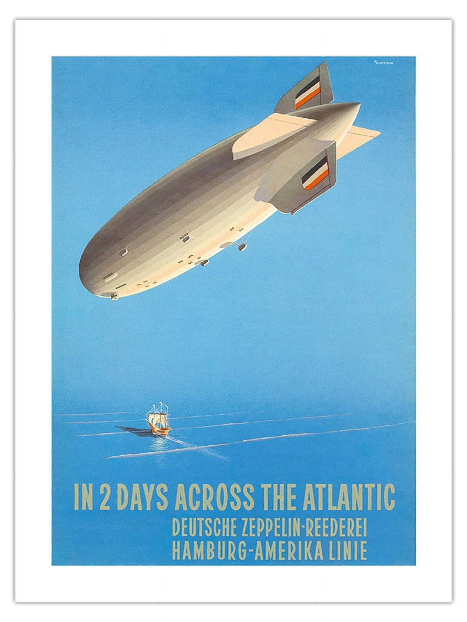 Deutsche Zeppelin Reederei (German Zeppelin Line) - Atlantic - Hamburg ...