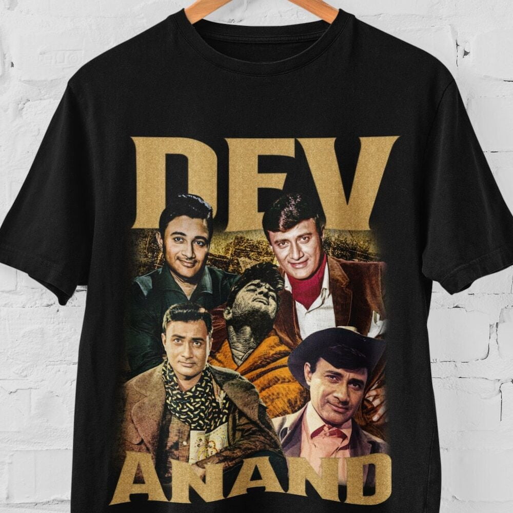 Dev Anand tshirt, Dev Anand Shirt, Bollywood Movies Tshirt, old Indian ...