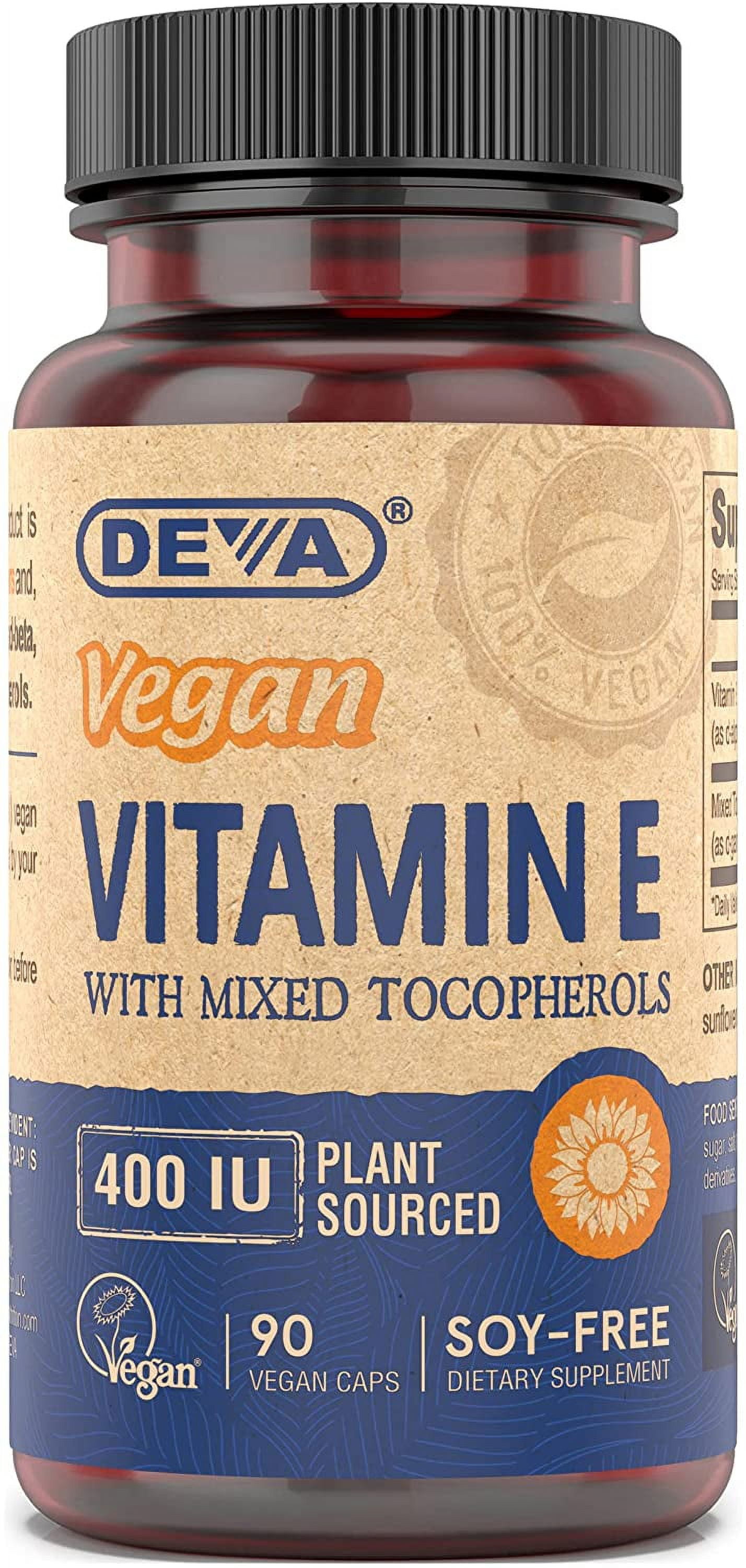Deva Nutrition Vegan Vitamin E 400 Iu Vegetarian Capsules - 90 Ea - Walmart.com