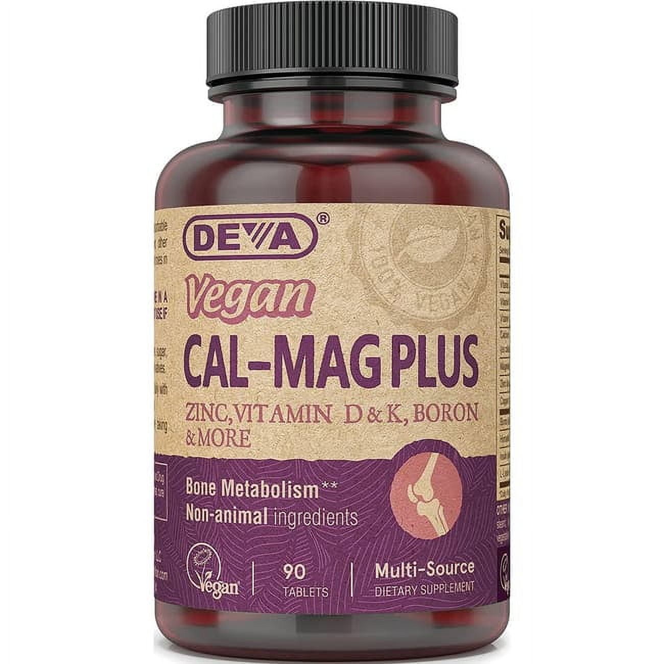 Deva Vegan Cal-Mag Plus 90 Tabs - Walmart.com