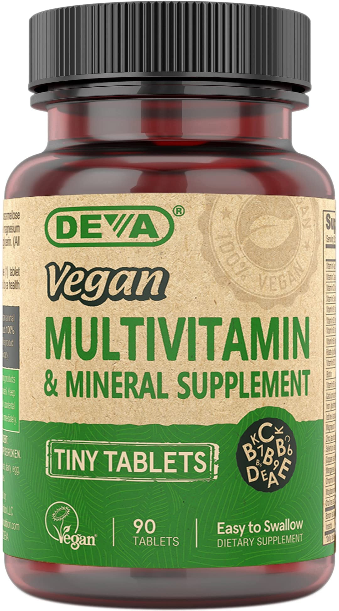 Deva Vegan Multivitamin and Mineral Supplement - Once-Per-Day Formula ...