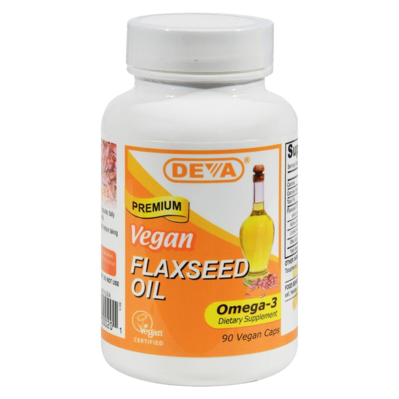 Deva Vegan Vitamins - Flaxseed Oil - 90 Vegan Capsules - Walmart.com