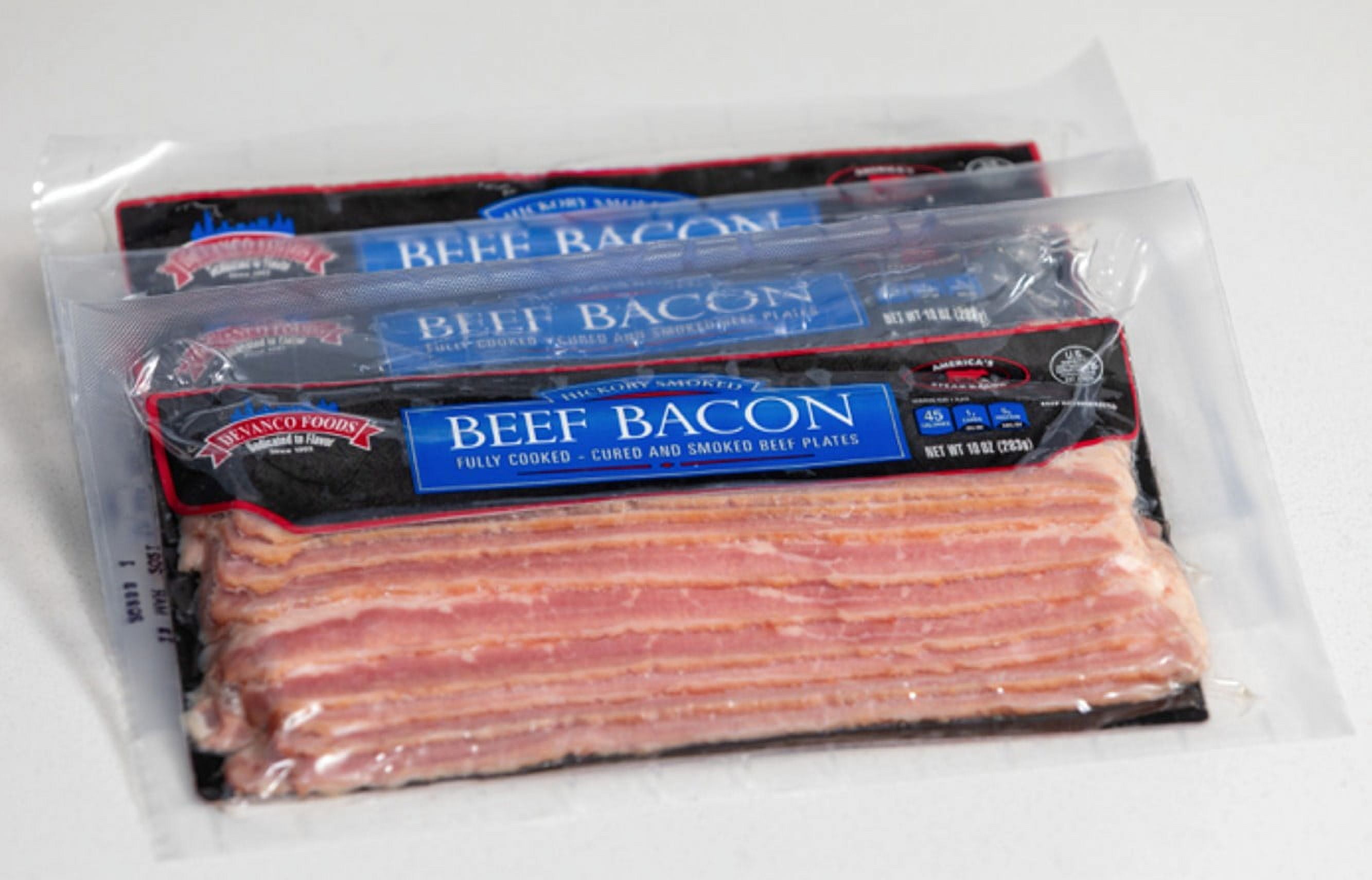 Devanco Beef Bacon, 10 oz, Halal, Refrigerated - Walmart.com