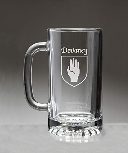 Devaney Irish Coat of Arms Glass Beer Mug (Sand Etched) - Walmart.com