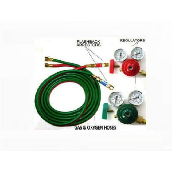Devardi Glass Lampworking Oxygen/propane Torch regulator, hose kit 2 ...
