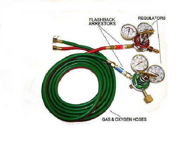 Devardi Glass Lampworking Oxygen/propane Torch regulator, hose kit 3 ...