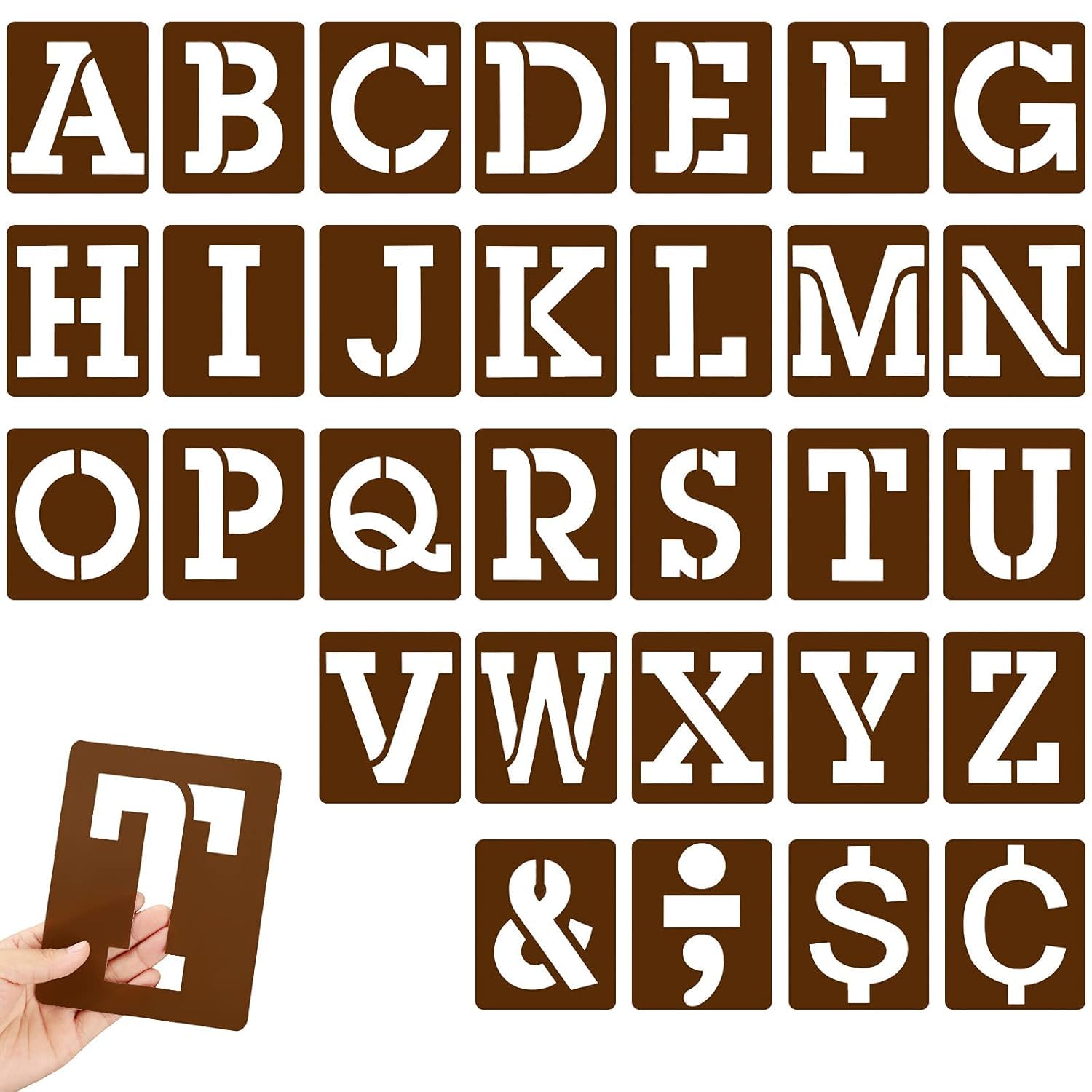 Devasya Crafts 30 Pieces Large Letter Sy e Alphabet Pain ion Supplies ...