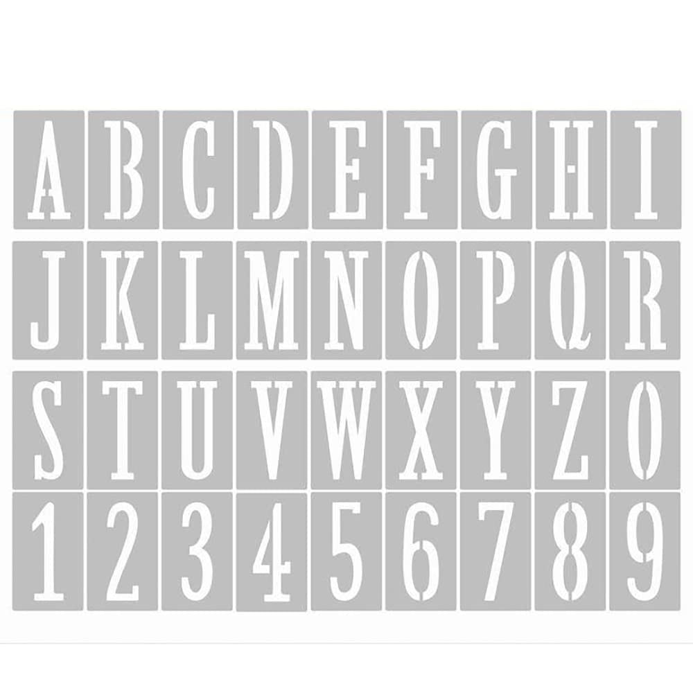 Devasya Crafts 4inch Letter Stencils 36Pcs Plastic Alphabet Stencil ...