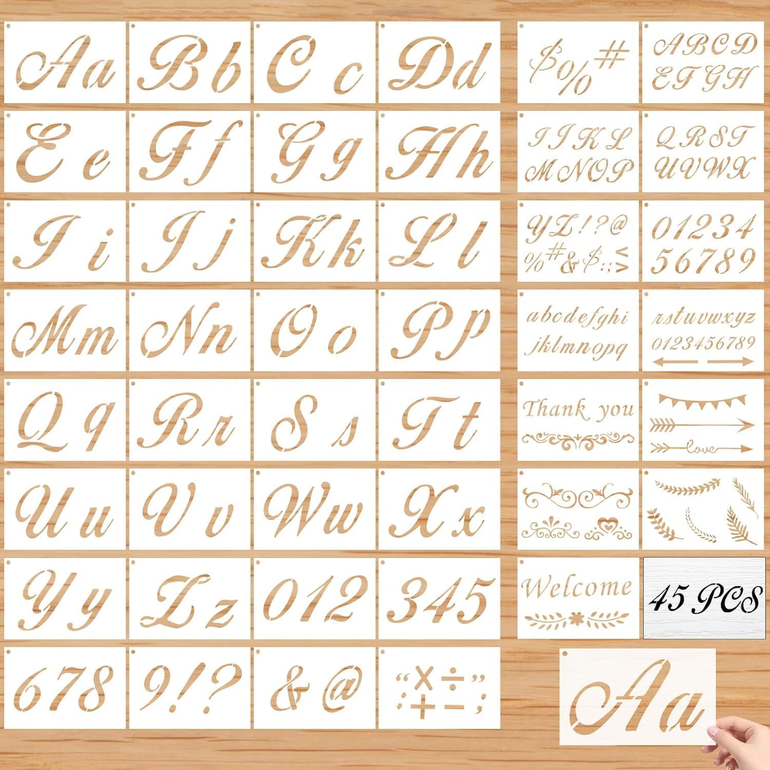 Devasya Crafts Letter Stencils for Paintin Templates Reusable Alphabet ...