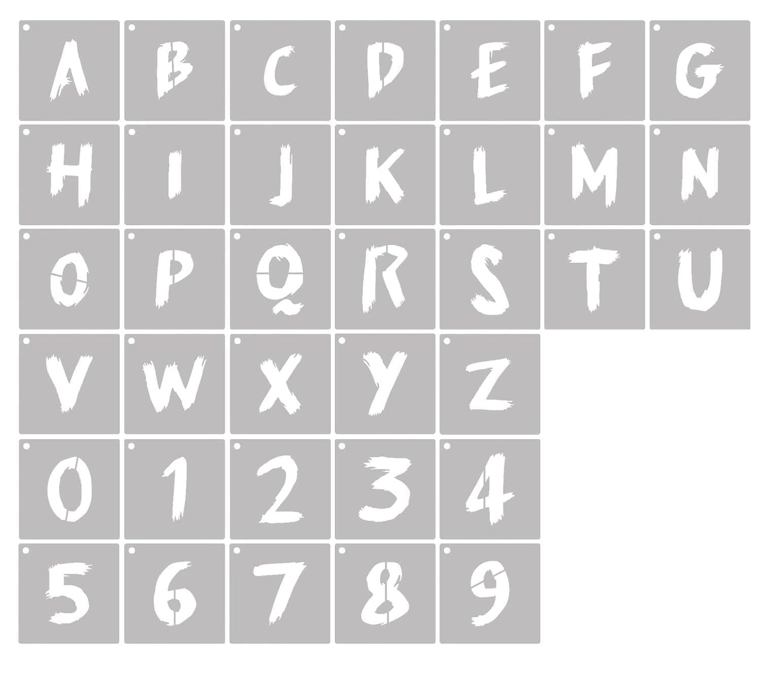 Devasya Crafts Letter Stencils for Pai Alphabet Number Stencils Kit ...