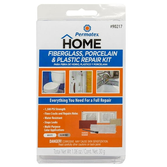 Devcon 002-90217 Fiberglass, Porcelain and Plastic Repair Kit - White ...