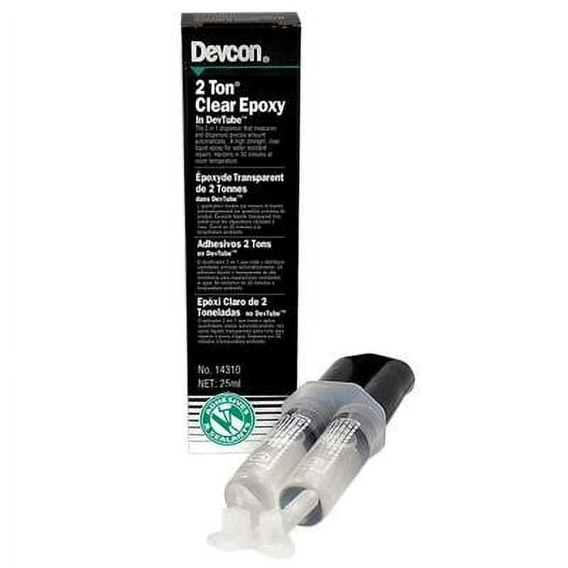 Devcon 2-Ton Clear Epoxy Adhesive – 25 ml Dev-Tube (2 Pack) - Walmart.com