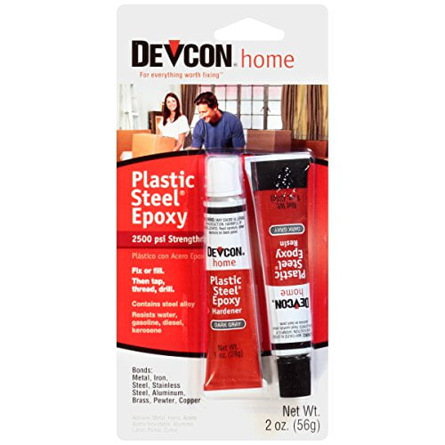 Devcon 52345 Plastic Steel Epoxy - 1 oz. 2-Part Tube - Walmart.com