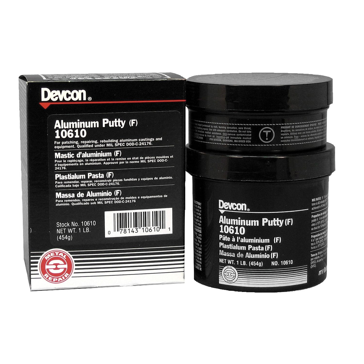 Devcon Putty,1 lb,Silver,16 hr Functional Cure 10610 - Walmart.com