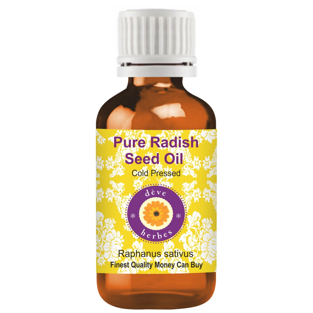 Deve Herbes Pure Radish Seed Oil (Raphanus sativus) Natural Therapeutic Grade Cold Pressed 30ml ...