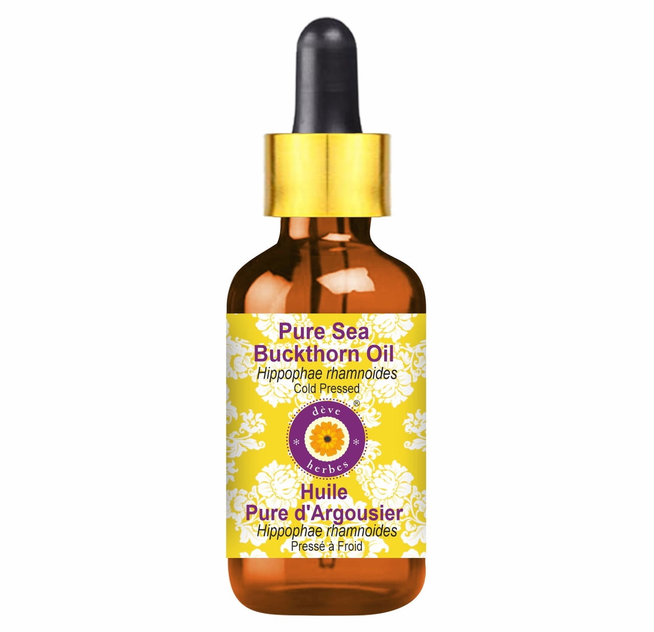 Deve Herbes Pure Sea Buckthorn Oil (Hippophae rhamnoides) Cold-Pressed ...