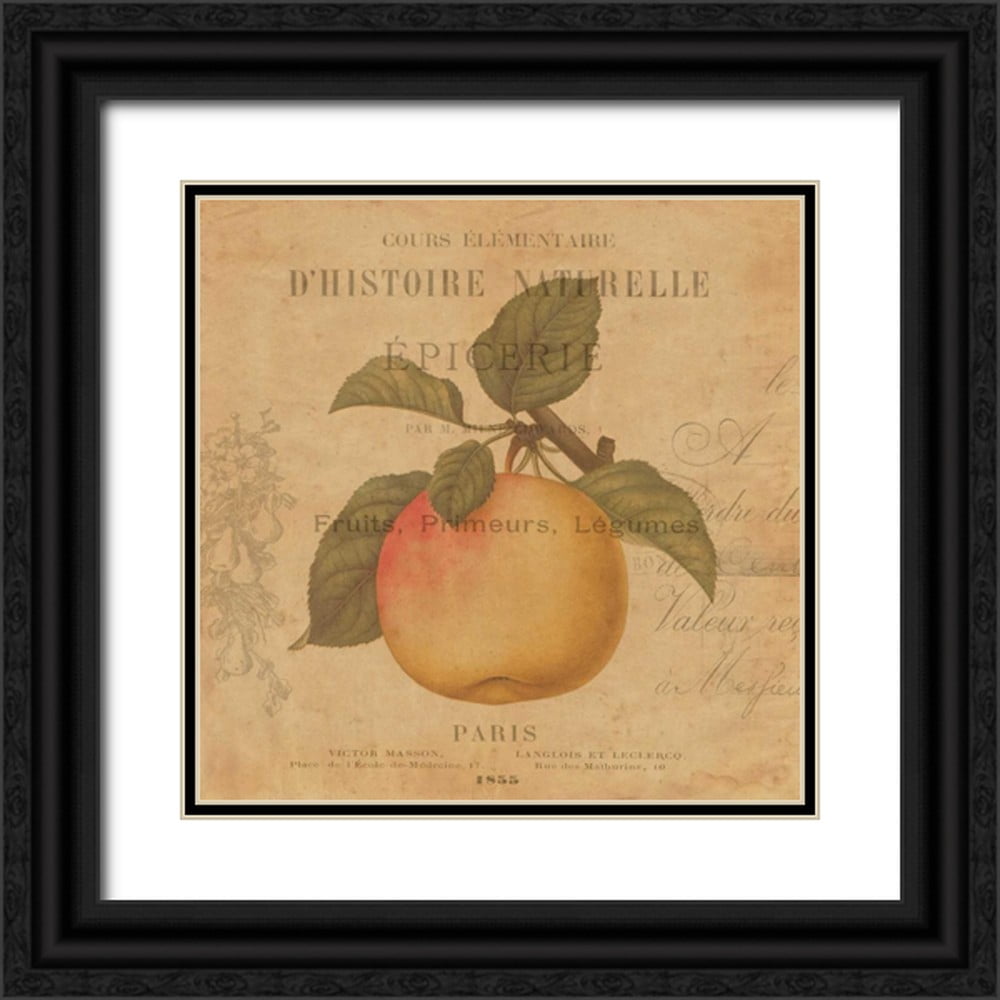Devellier, Deborah 20x20 Black Ornate Wood Framed with Double Matting ...