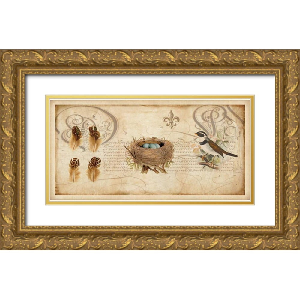 Devellier, Deborah 24x14 Gold Ornate Wood Framed with Double Matting ...