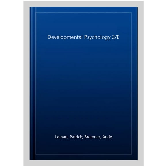 Developmental Psychology Robert S Siegler
