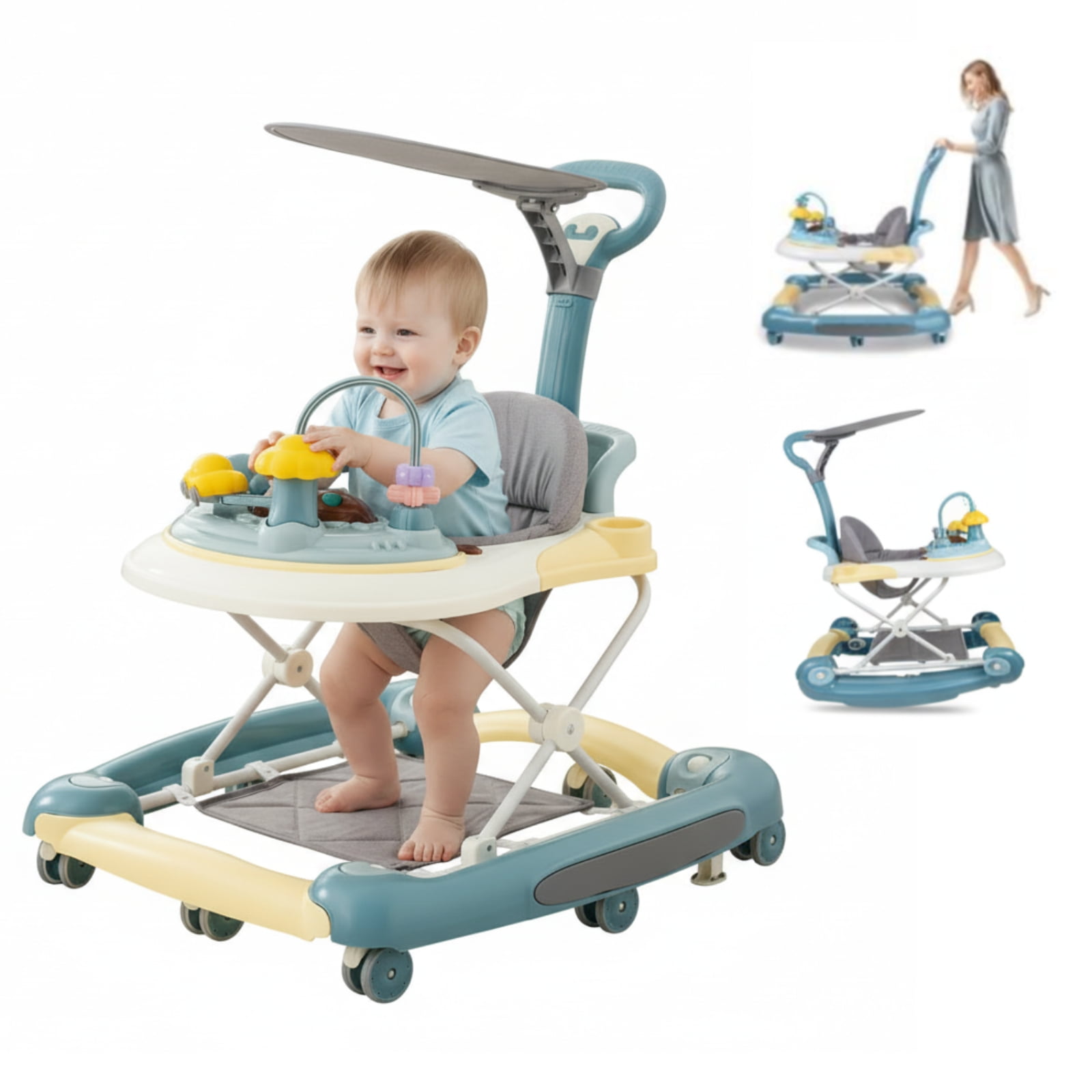 Developmental Walkers For Babies, Foldable Baby Walker, Adjustable ...
