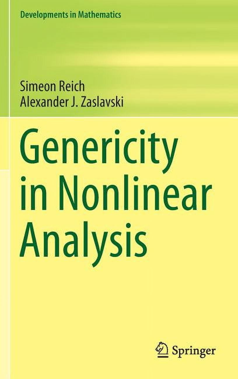 Developments in Mathematics Genericity in Nonlinear Analysis, Book 34, (Hardcover) - Walmart.com