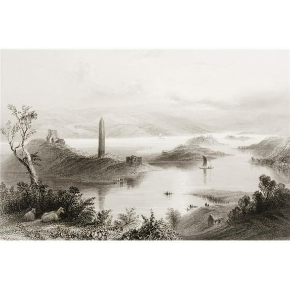 Devenish Island Loch Erne County Fermanagh Ireland Drawn by Whbartlett ...