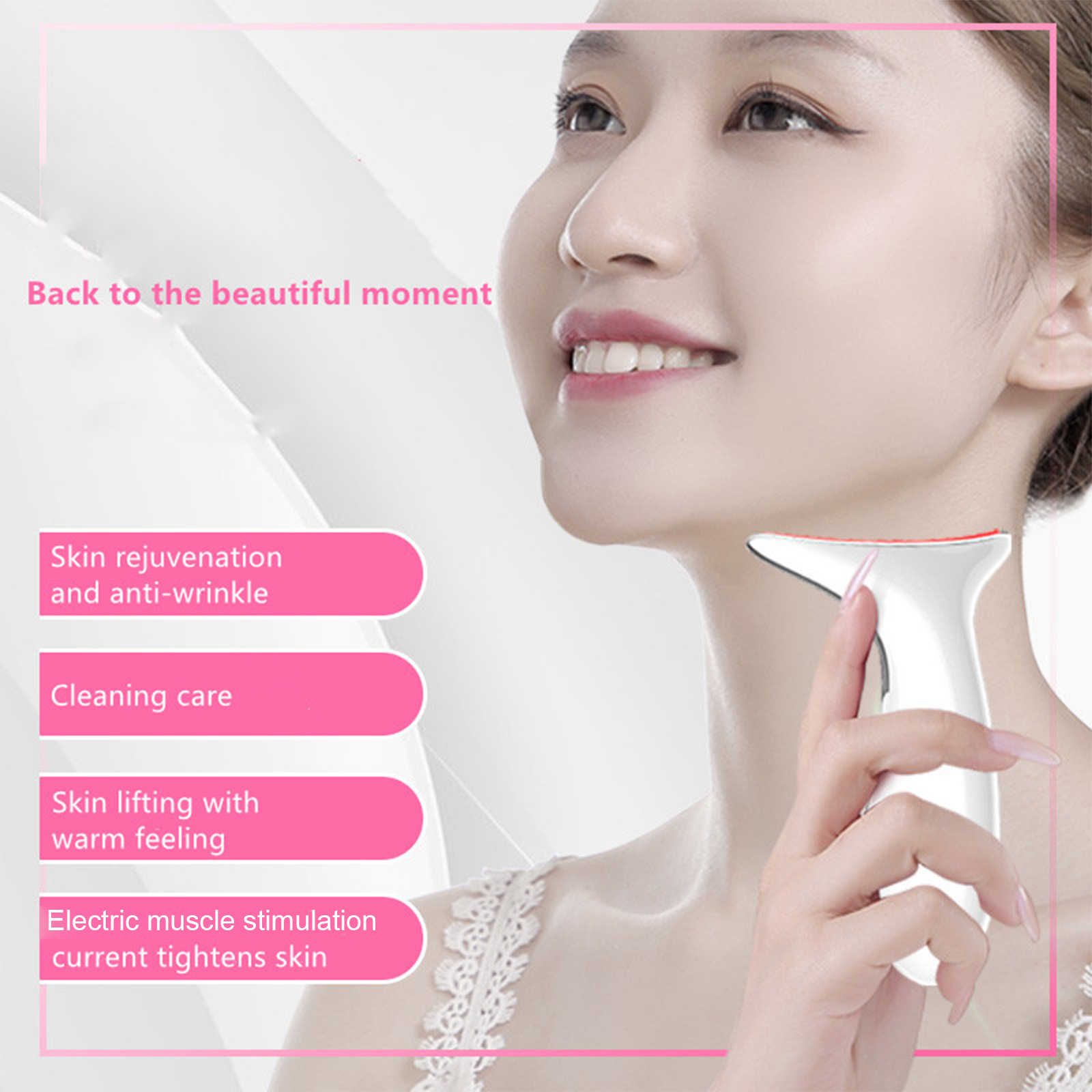 Device,Beauty Removal 40℃/45℃ Heat Neck Beauty 3 Color Therapy ...