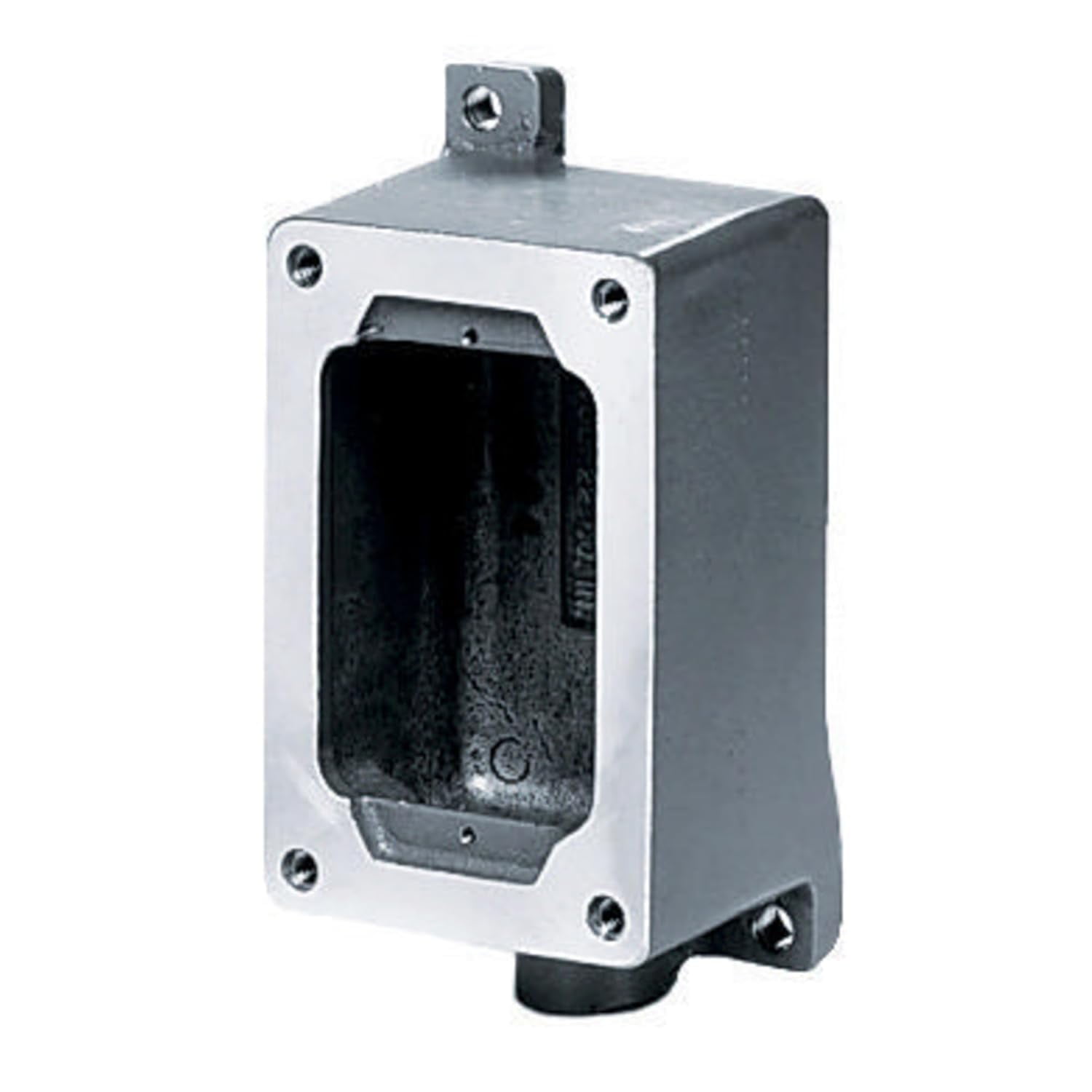 Device Box, 1/2" Dead End Hub, 1 Gang, Copper-Free Aluminum, 5-7/8" x 3 ...