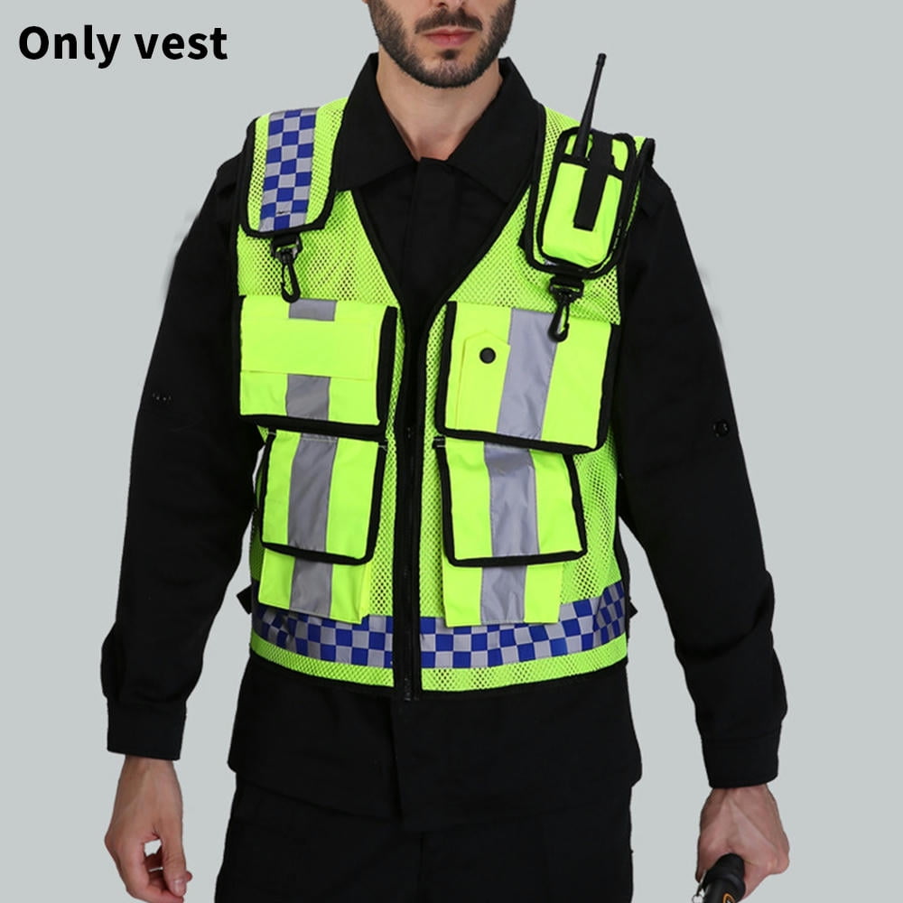 Device Front Zipper Sport Safety Vest Protective Traffic Running ...
